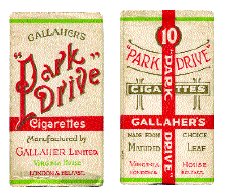 Park Drive Cigarette Packet 1960 / CIGARETTE PACKETS