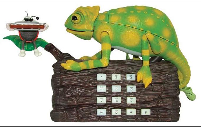 NOVELTY ANIMATED CHAMELEON TELEPHONE / TELEPHONES